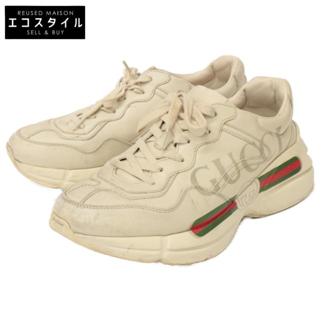 GUCCI グッチ シューズ 6 1/2 アイボリー メンズ