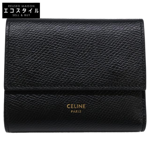 CELINE セリーヌ 三つ折り財布（小銭入れあり） ブラック レディース