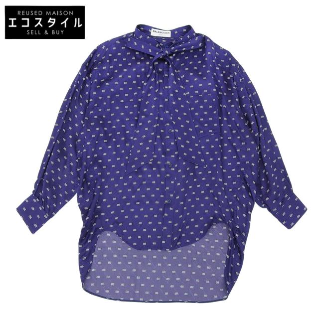 BALENCIAGA バレンシアガ トップス 34 ネイビー レディース