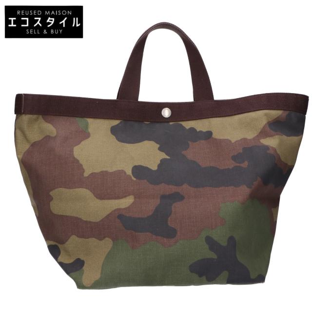 Herve Chapelier エルベシャプリエ トートバッグ L カモフラージュ レディース