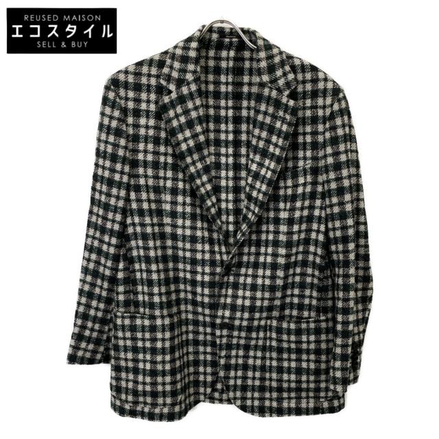 Sartorio サルトリオ ジャケット 52 グリーン ブラック チェック メンズ