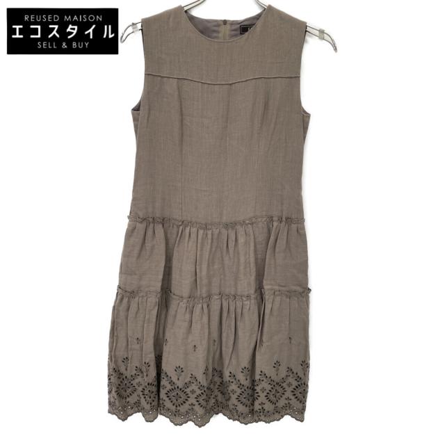 FOXEY フォクシー ワンピース 38 ブラウン レディース