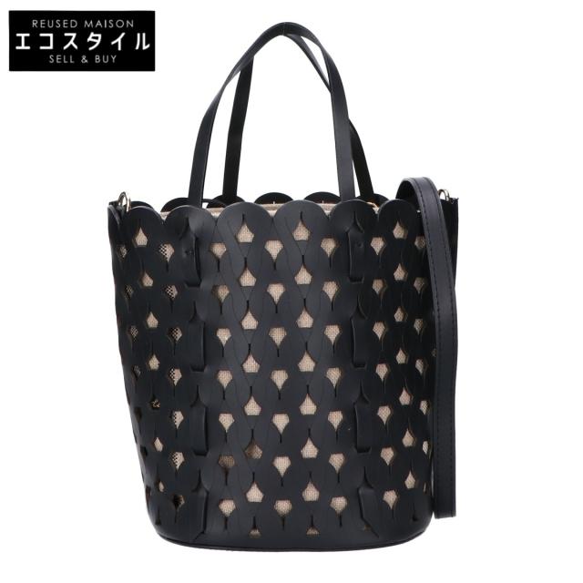 ANITA BILARDI アニタビラルディ ハンドバッグ ブラック/ベージュ レディース