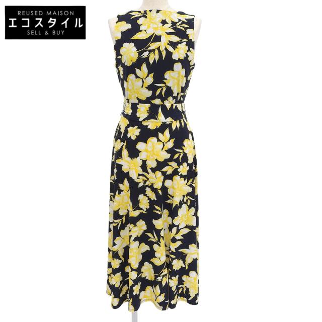 LAUREN RALPH LAUREN ローレン ラルフローレン ワンピース 2 ネイビー/イエロー レディース