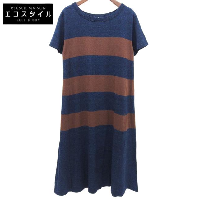 45R フォーティファイブ アール ワンピース 0 インディゴ/ブラウン レディース