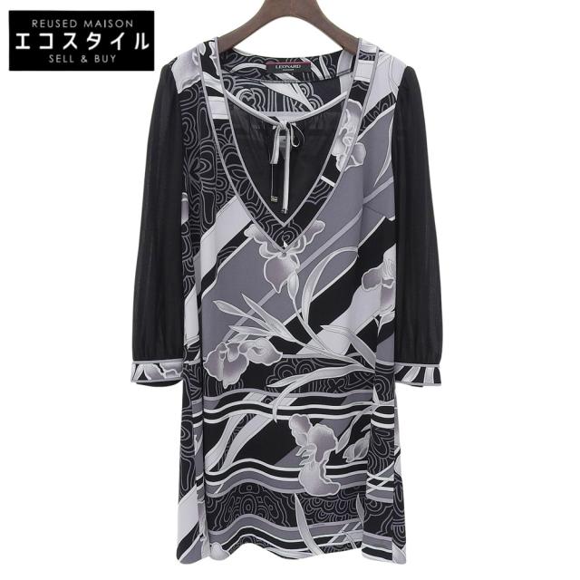 LEONARD レオナール ワンピース 40 ブラック レディース