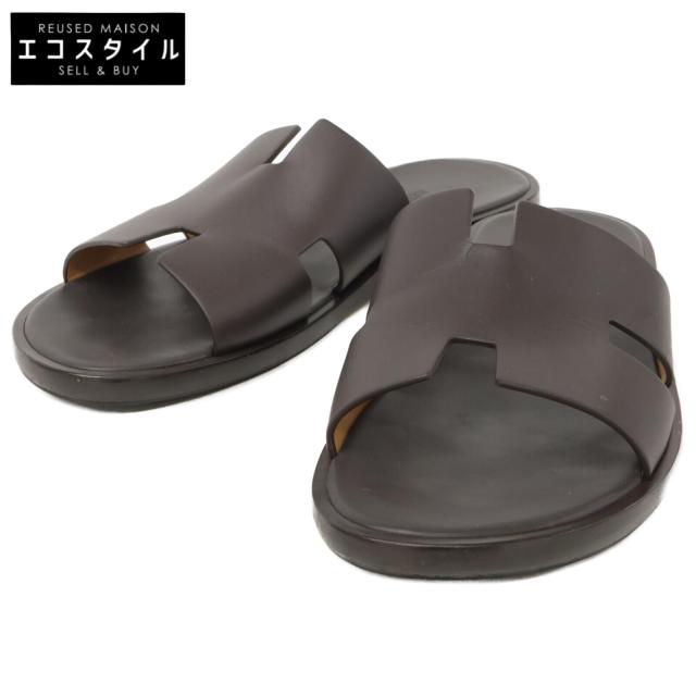 HERMES エルメス シューズ 42 モカ メンズ