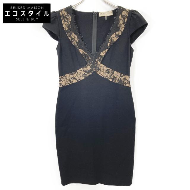 Emilio Pucci エミリオプッチ ワンピース 38 ブラック レディース