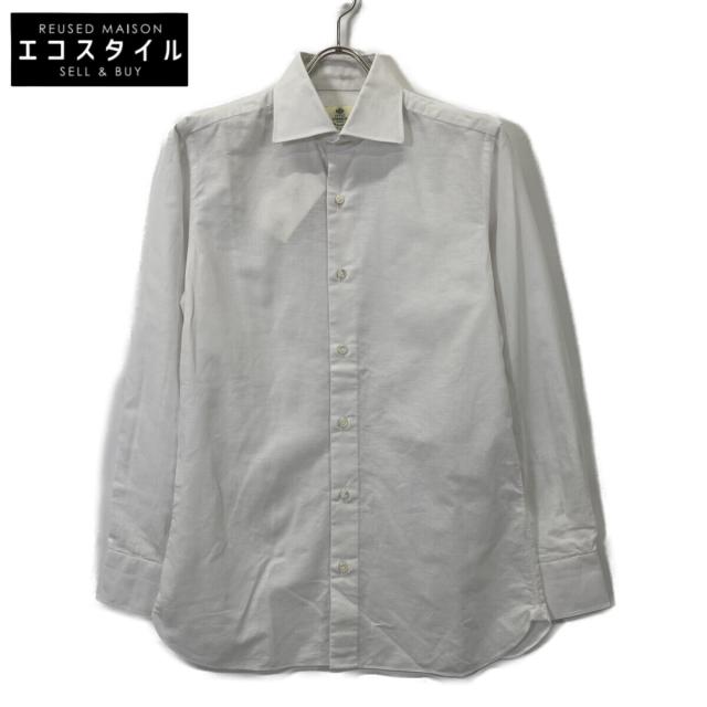 luigiborrelli ルイジボレッリ トップス 37 ホワイト メンズ