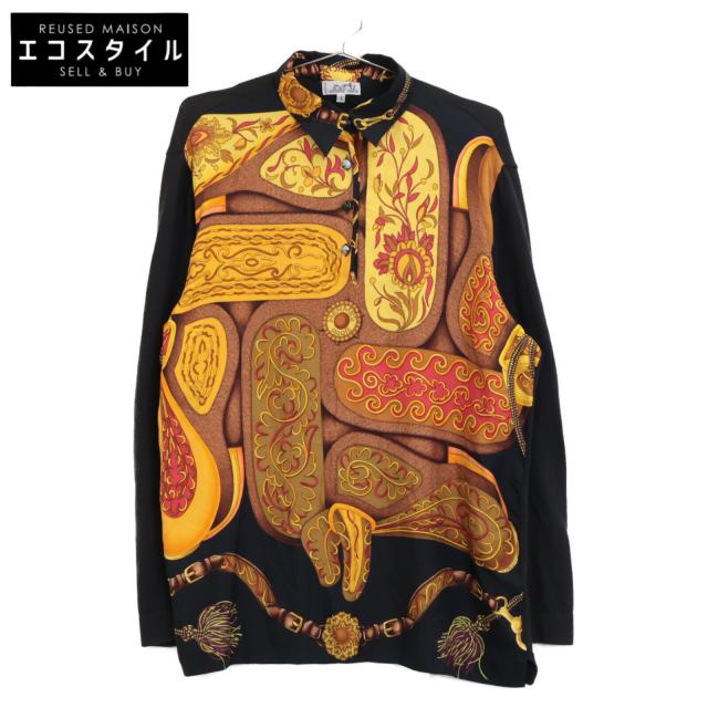 HERMES エルメス トップス l ブラック×オレンジ系 レディース