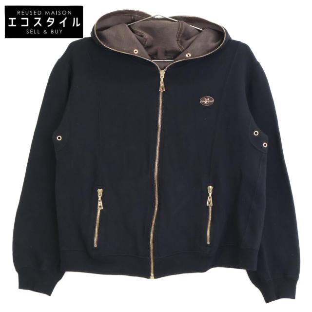 LOUIS VUITTON ルイヴィトン トップス L ブラック×ゴールド レディース