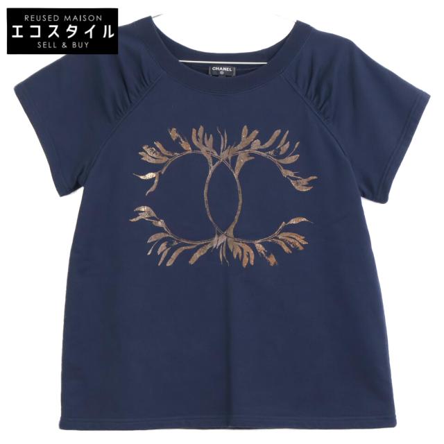 CHANEL シャネル トップス S ネイビー レディース