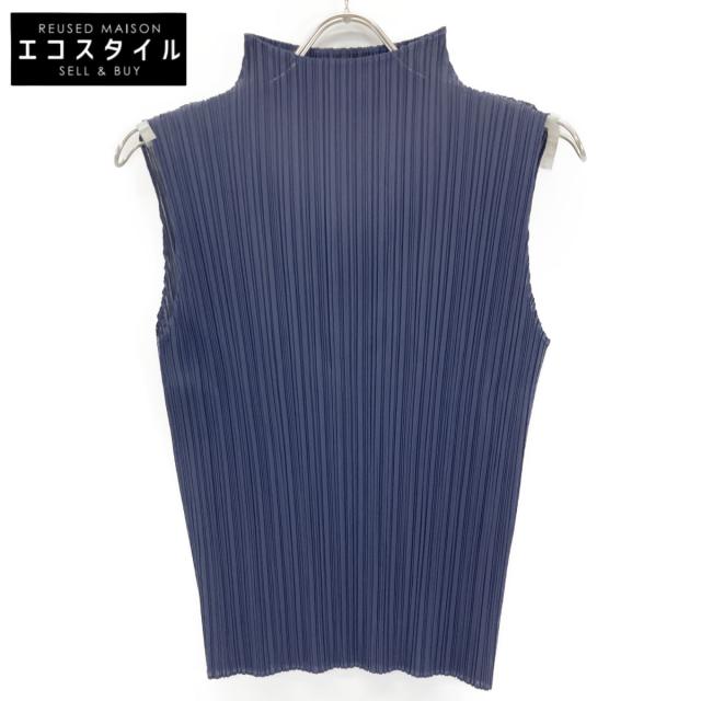 PLEATS PLEASE プリーツプリーズ トップス 4 ネイビー レディース