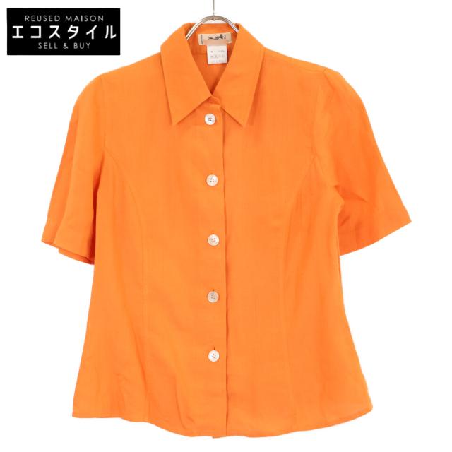 HERMES エルメス トップス 38 オレンジ レディース