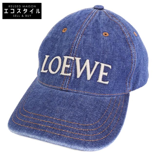 LOEWE ロエベ 帽子 S デニムブルー レディース