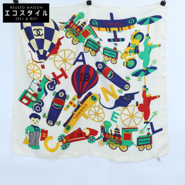 CHANEL シャネル スカーフ アイボリー/マルチカラー レディース