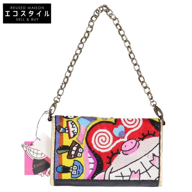 OLLEBOREBLA アルベロベロ セカンドバッグ クラッチバッグ マルチカラー/ブラック/ゴールド レディース