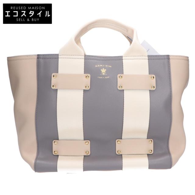 A.D.M.J. Accessoires De Mademoiselle ADMJ トートバッグ OYSTER GRAY/O.WHITE レディース