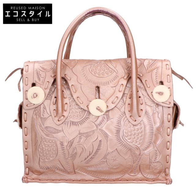 CARVING TRIBES カービングトライブス ハンドバッグ メタリックピンク レディース