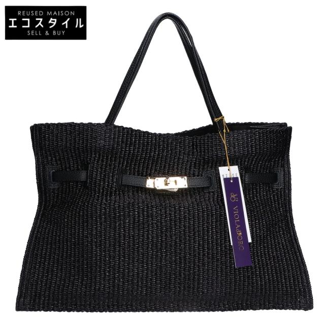 VIOLAdORO ヴィオラドーロ トートバッグ BLACK/BLACK レディース