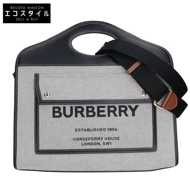 BURBERRY バーバリー ショルダーバッグ ブラックxグレー レディース