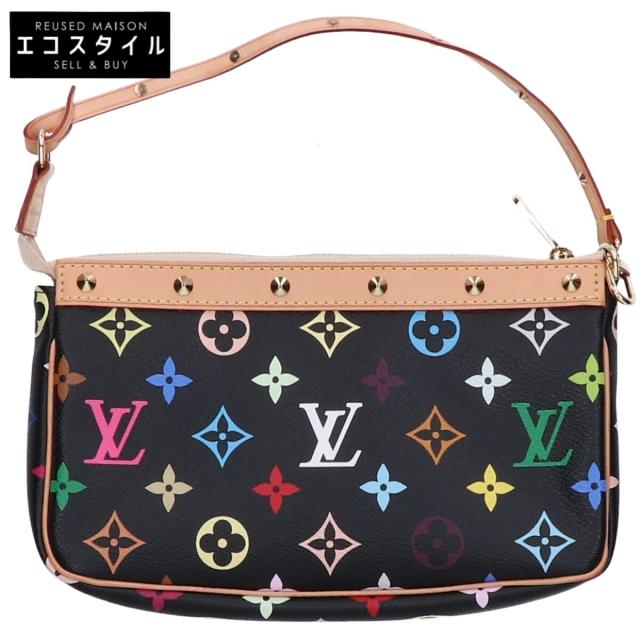 LOUIS VUITTON ルイヴィトン ハンドバッグ ブラック×マルチカラー レディース