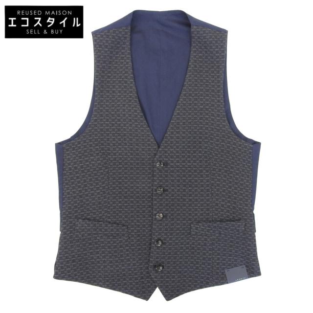 LARDINI ラルディーニ ベスト 42 ネイビー メンズ