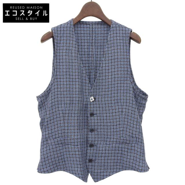 LARDINI ラルディーニ ベスト 46 ブルー/ネイビー メンズ