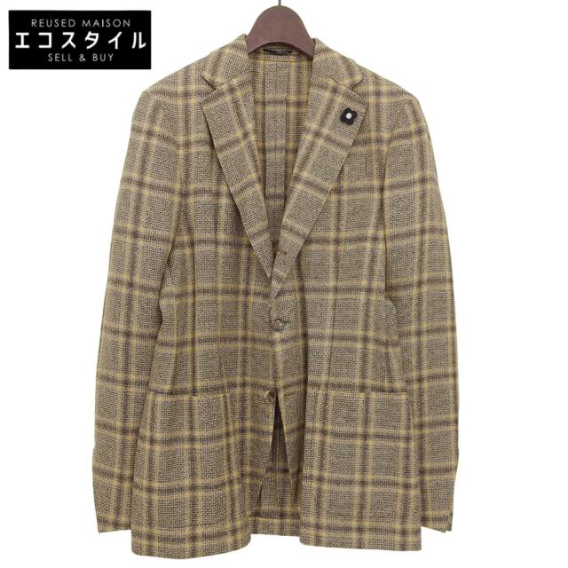 LARDINI ラルディーニ ジャケット 46 イエロー/ブラウン メンズ