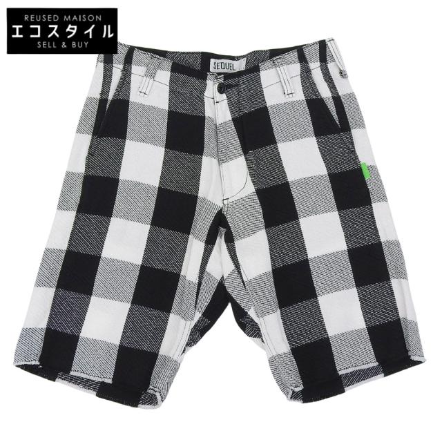 SEQUEL シークエル ボトムス S ホワイト/ブラック メンズ