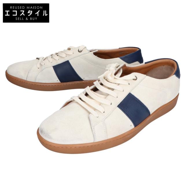 SAINT LAURENT PARIS サンローランパリ シューズ 45 ベージュ/ネイビー メンズ