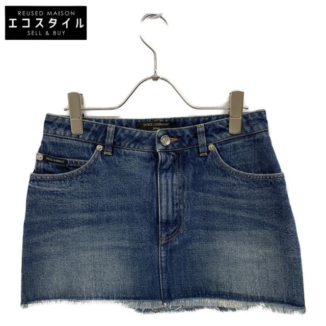 DOLCE&GABBANA ドルチェアンドガッバーナ スカート 40 ブルー レディース