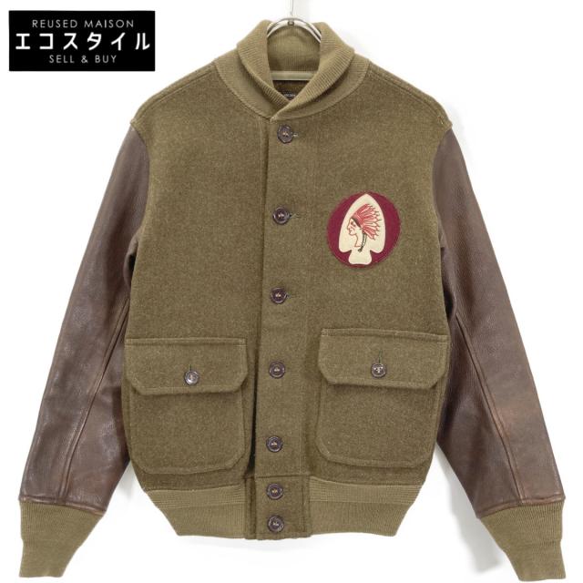 RRL ダブルアールエル ジャケット XS カーキ×ブラウン メンズ