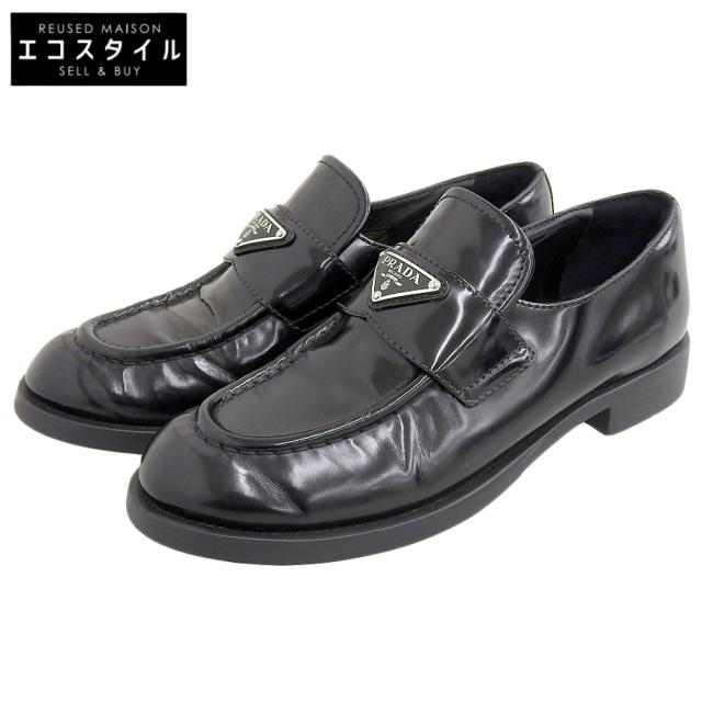 PRADA プラダ シューズ 38 ブラック レディース