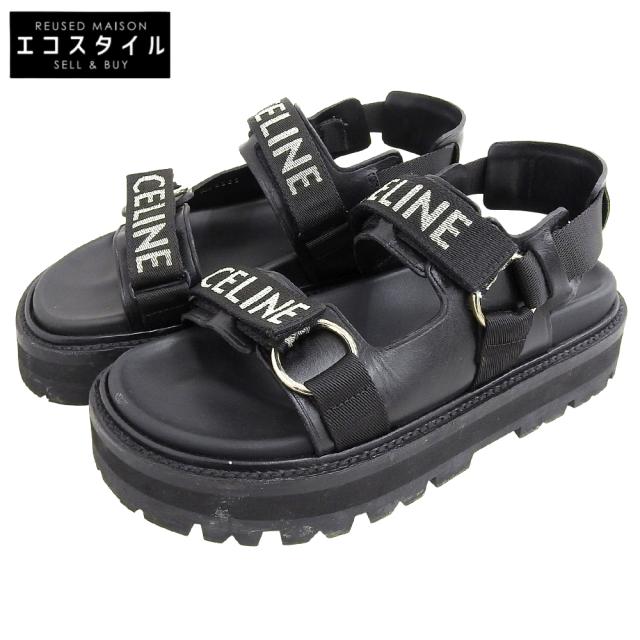 CELINE セリーヌ シューズ 38 1/2 ブラック レディース
