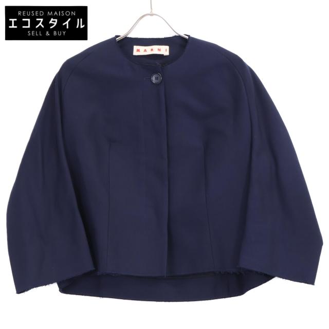 MARNI マルニ ジャケット 38 ネイビー レディース