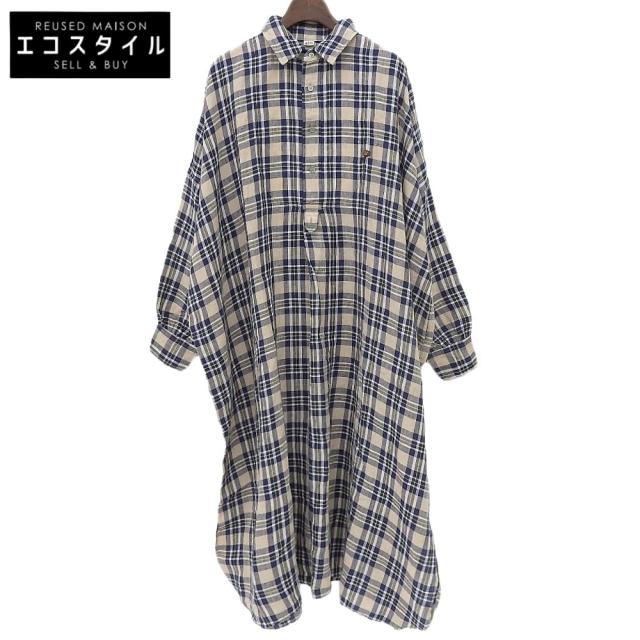 45R フォーティファイブ アール ワンピース — ベージュ/ブルー レディース