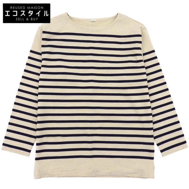 45R フォーティファイブ アール トップス 3 ベージュ/ネイビー レディース