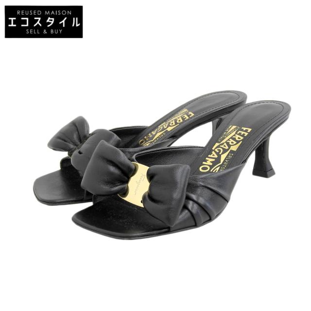 Salvatore Ferragamo サルヴァトーレフェラガモ シューズ 40 ブラック レディース