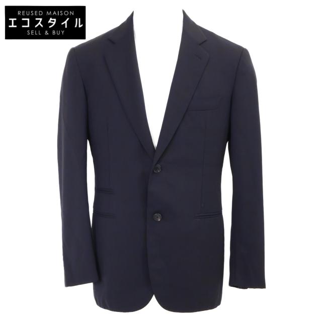 HERMES エルメス ジャケット 48 ネイビーｘカーキ メンズ