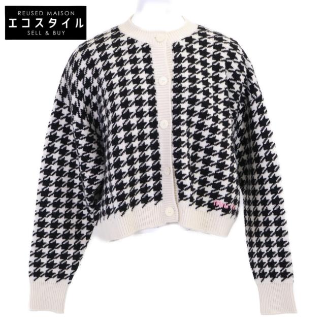 MIUMIU ミュウミュウ トップス 36 ブラックｘホワイト レディース