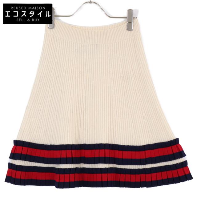GUCCI グッチ スカート XS ホワイト レディース