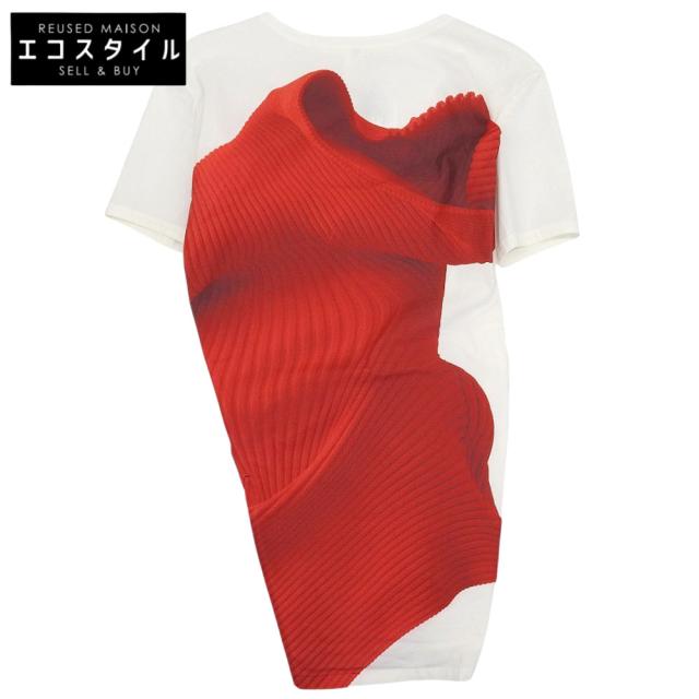 ISSEY MIYAKE イッセイミヤケ トップス 2 ホワイト/レッド レディース