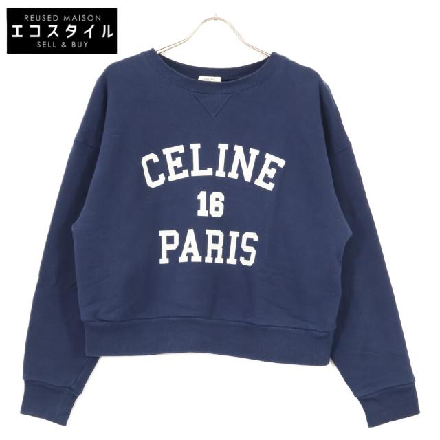 CELINE セリーヌ トップス L ネイビー レディース