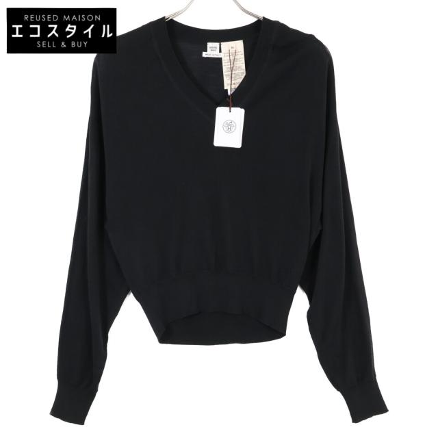 HERMES エルメス トップス 38 ブラック レディース