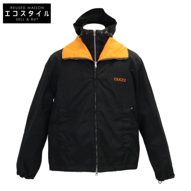 GUCCI グッチ ジャケット 44 ブラックxオレンジ メンズ