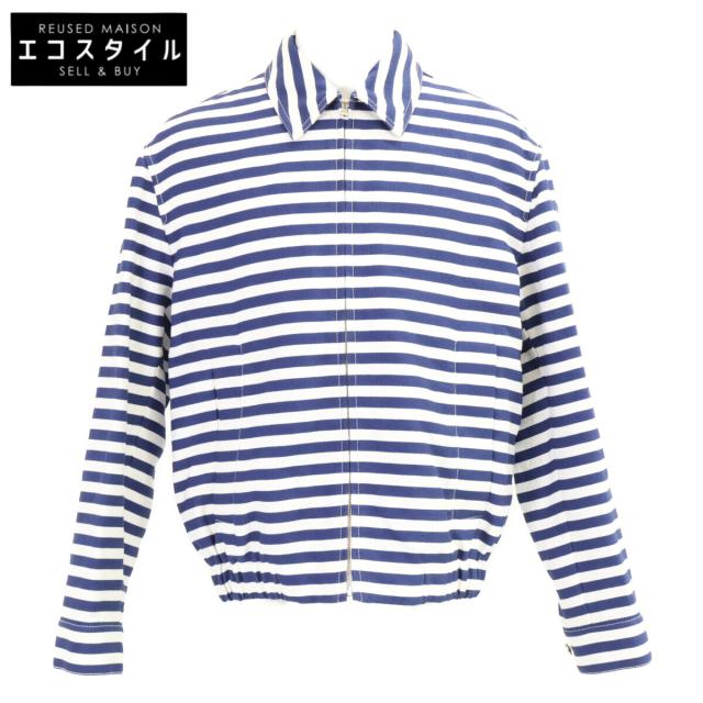 GUCCI グッチ ジャケット 44 ホワイトxブルー メンズ