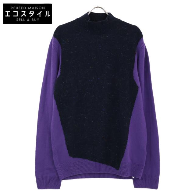 HERMES エルメス トップス XL ブラック×パープル メンズ