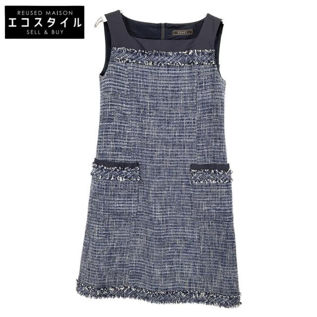 FOXEY フォクシー ワンピース 38 ネイビー レディース