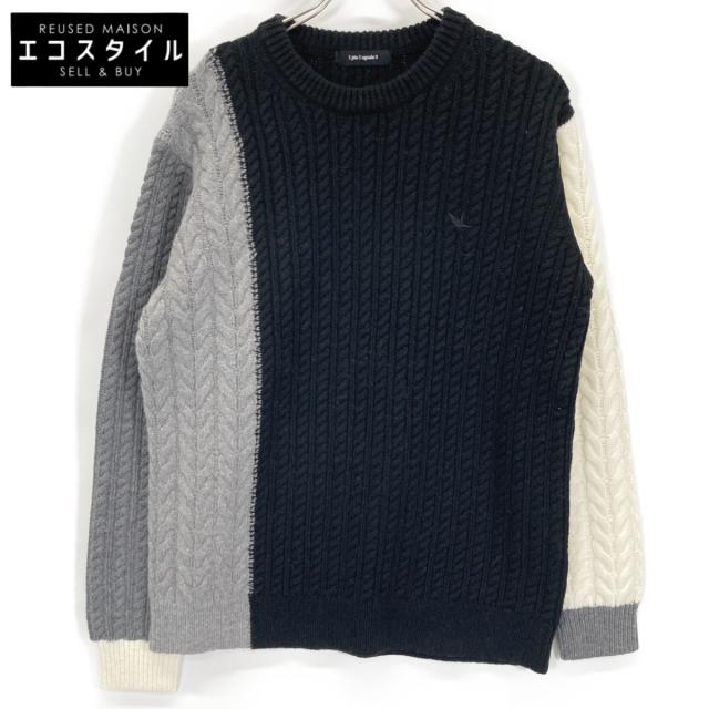 1piu1uguale3 ウノピゥウノウグァーレトレ トップス 3 ブラック×グレー×ホワイト メンズ